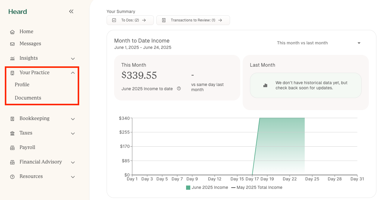 Uploading documents to Heard documents – Heard