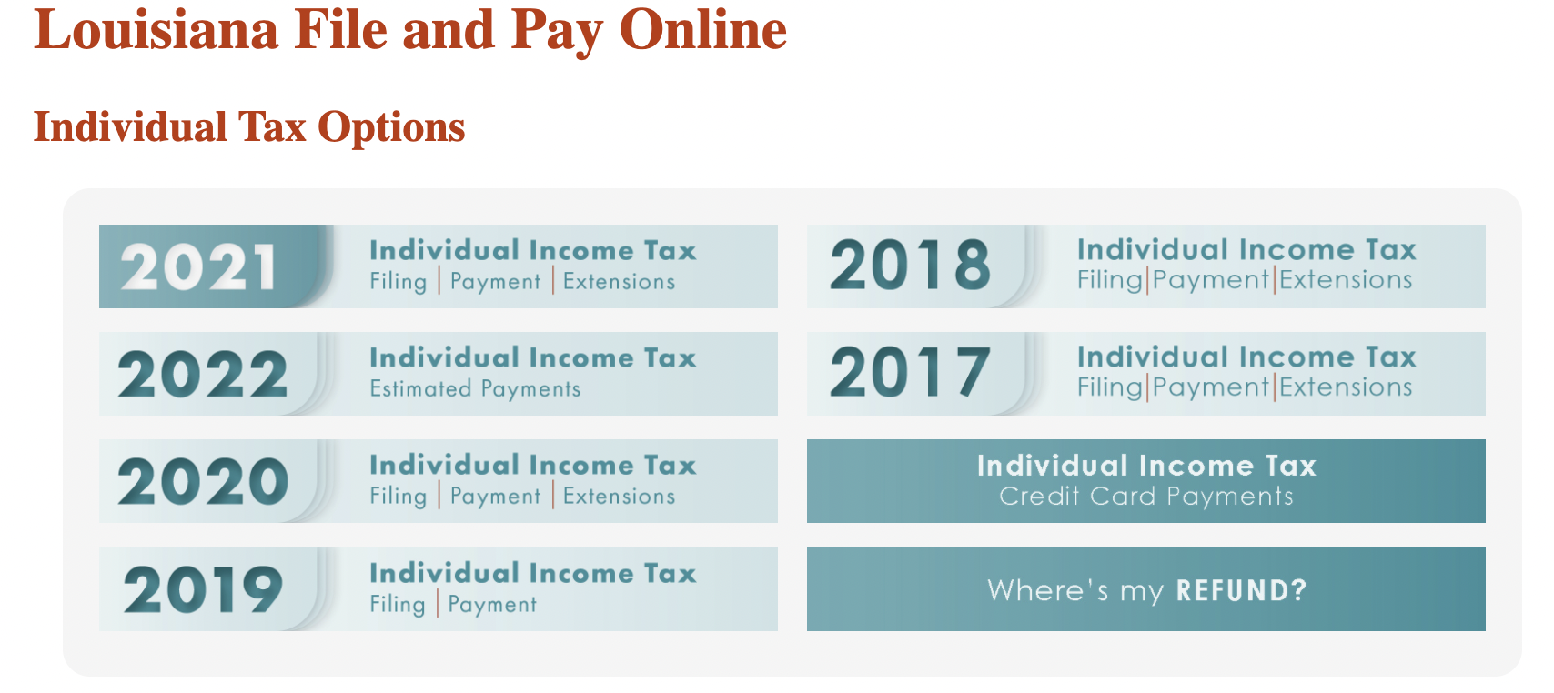 Paying State Income Tax In Louisiana Heard